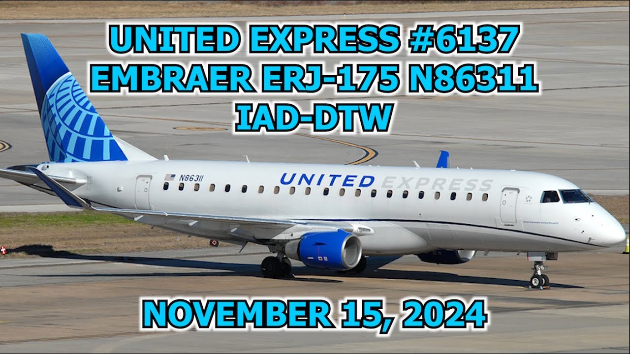 United Express #6137: IAD-DTW - YouTube