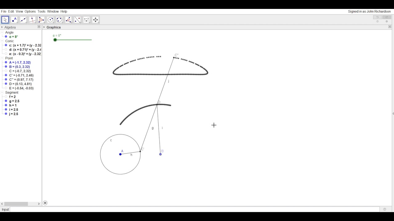 Explanation of Loci with GeoGebra Mechanism - YouTube