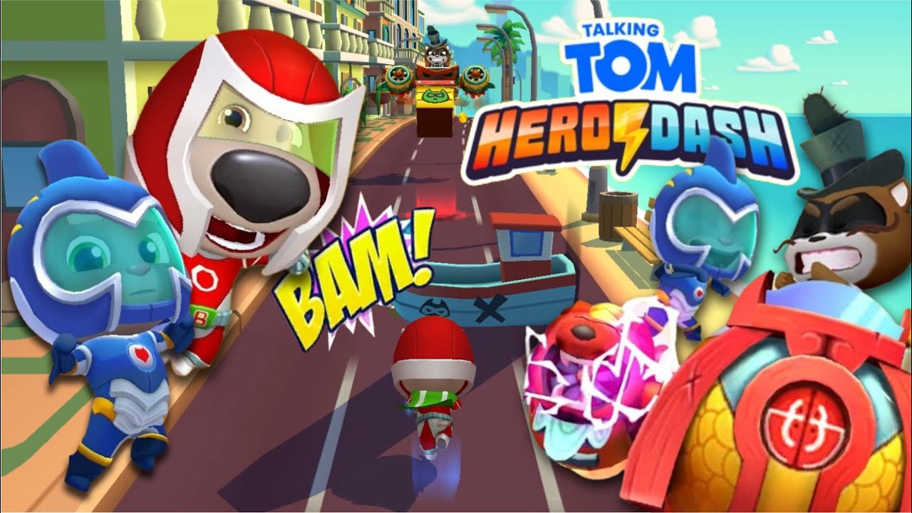 Talking Tom Hero Dash | Tom and Ben | Full Screen Walkthrough Gameplay - YouTube