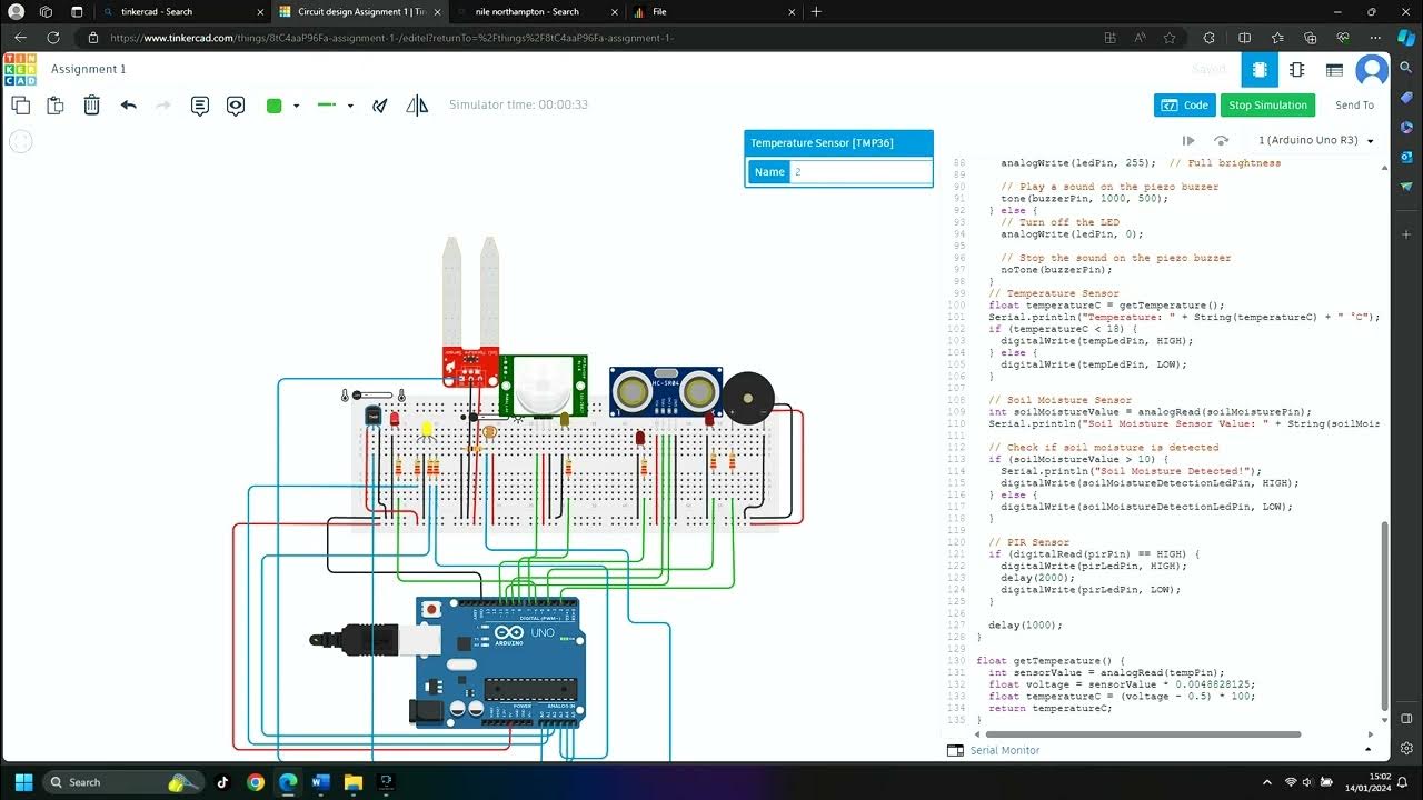 Smart Home Monitoring System Tinkercad Youtube