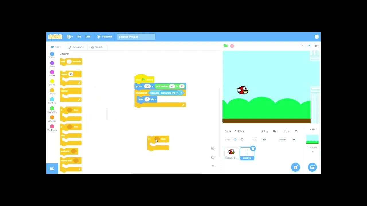 Cara membuat game flappy bird di scratch (Firda Adellia A(9D) [ Tugas ...