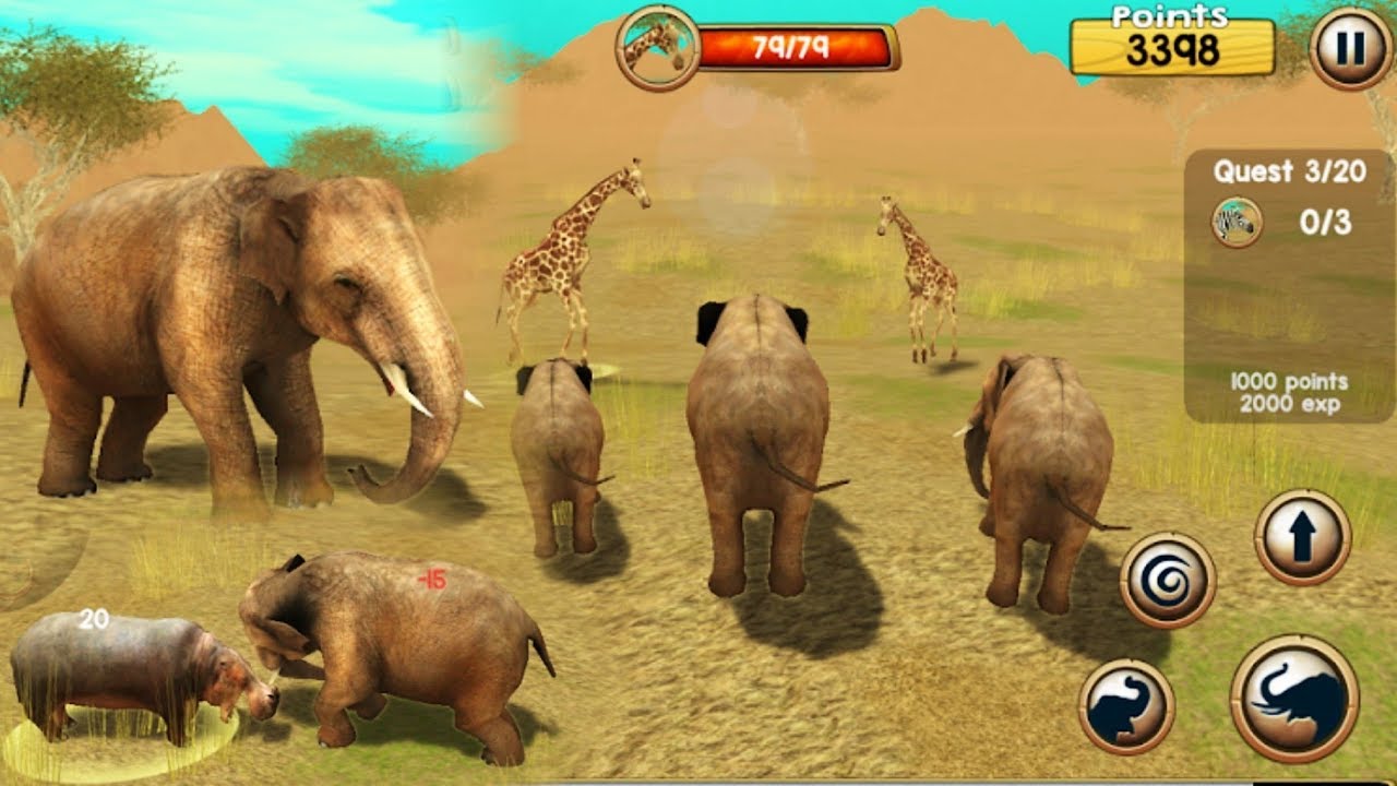 Wild Elephant Simulator animals to Lion Giraffe Zebra Crocodile ...