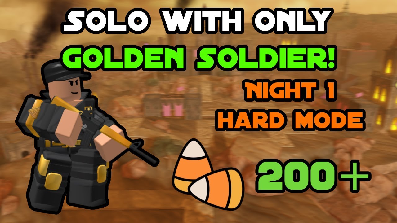 TDS NIGHT 1 HARD MODE SOLO WITH ONLY GOLDEN SOLDIER! - YouTube