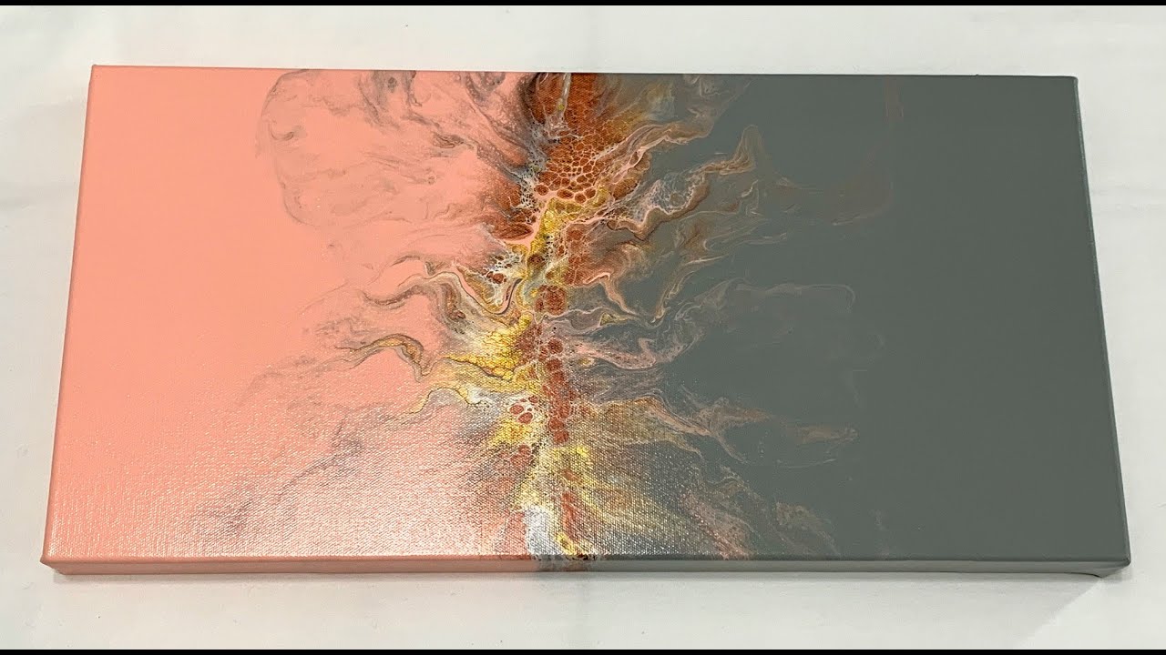 PRETTY IN PINK Pink/Gray Acrylic Dutch Pour - Paint Pouring - Abstract ...