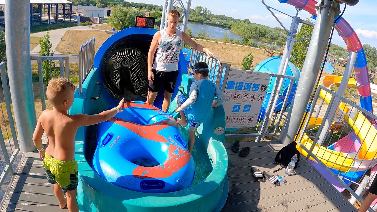 Giant Sphere Water Slide at Kisvárda AquaCinema - YouTube