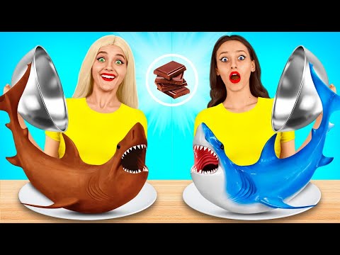 Tantangan Makanan Asli vs Coklat | Pertarungan Gila Masak oleh X-Challenge