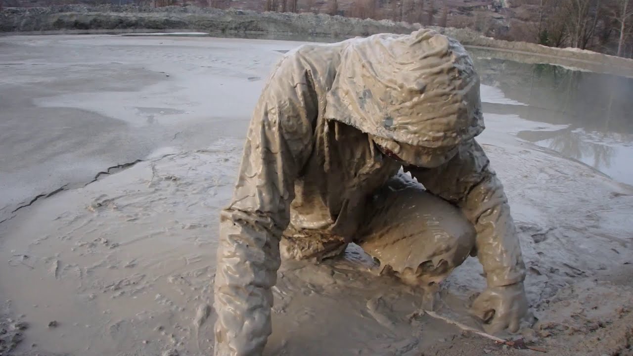 Mud-overall in sticky quarry mud (Part 2) - YouTube