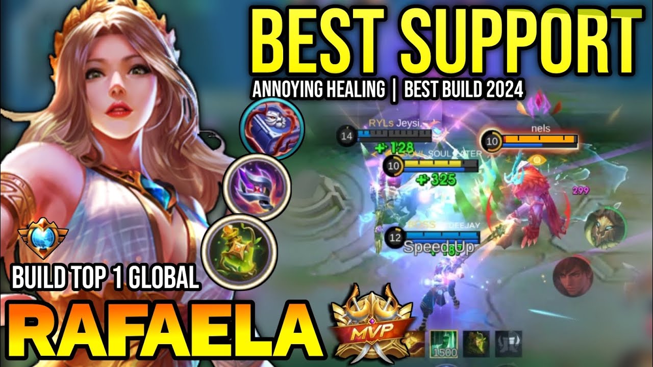 RAFAELA BEST BUILD 2024 | BUILD TOP 1 GLOBAL RAFAELA GAMEPLAY | MOBILE ...