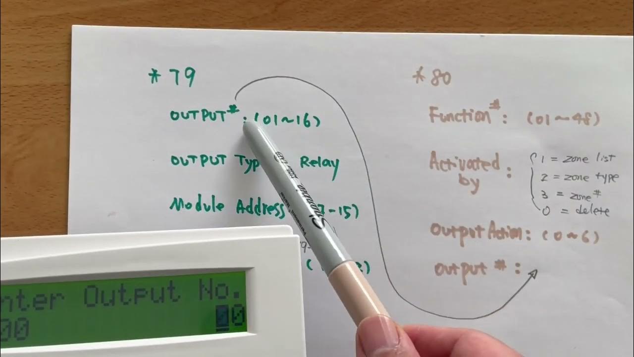 Honeywell vista 20p panel ademco 4229 relay2 output programming - YouTube