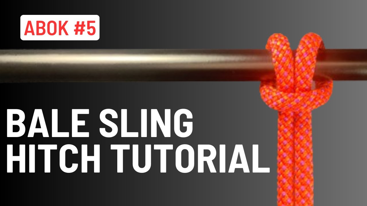 How to Tie The Bale Sling Hitch (Girth Hitch | Larks Head) - YouTube