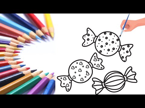 "Drawing Colorful Candies: Easy Tutorial for Beginners" - YouTube
