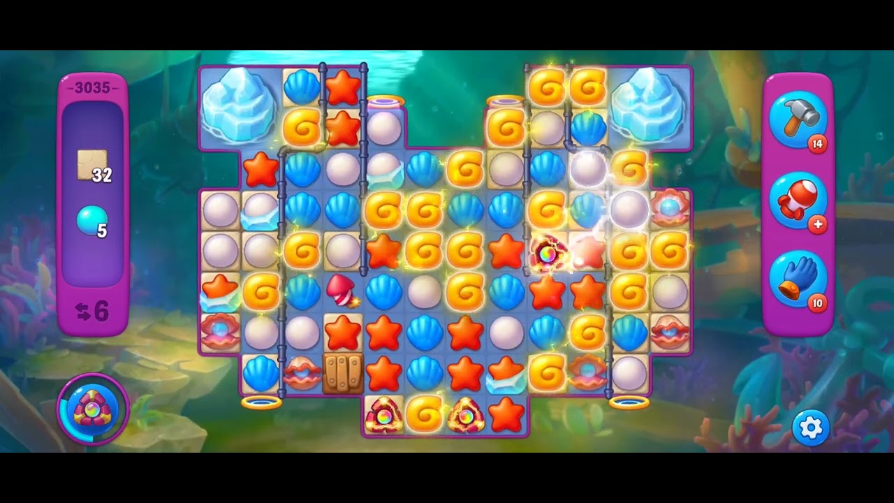 Fishdom Super Hard Level 3035 (with full seashell [Super Lightning ...