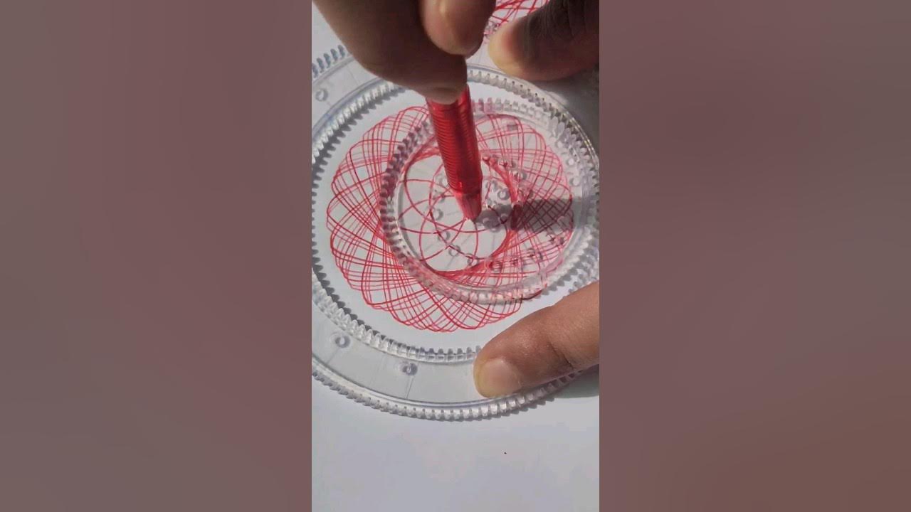Beautiful Circle Design/ Drawing Two Steps Red ️Color🎨Circle Design #circledrawing #shortvideo ...