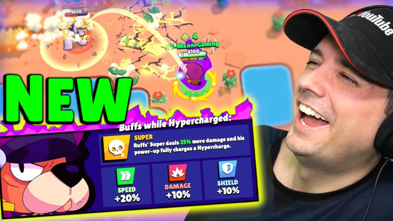 RUFFS New DOUBLE HYPERCHARGE is crazy! Brawl Stars - YouTube