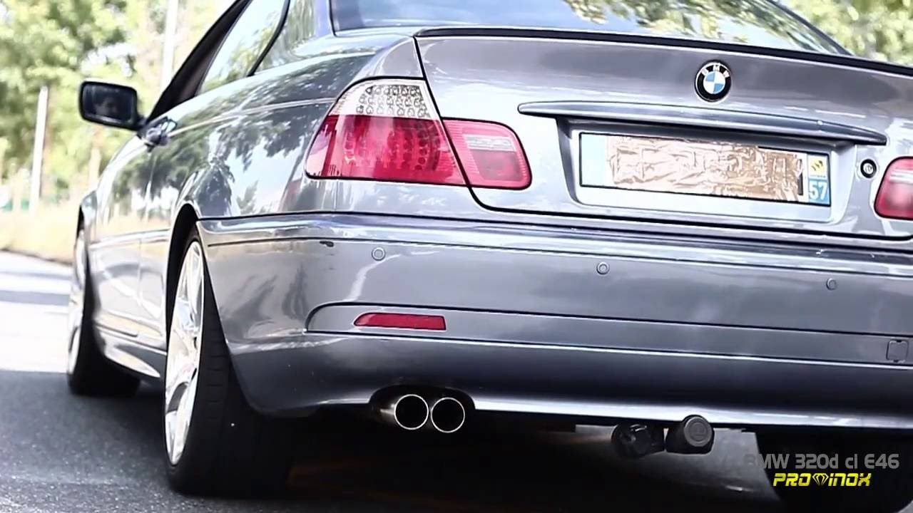 BMW 320cd E46 ligne complete Pro Inox - YouTube