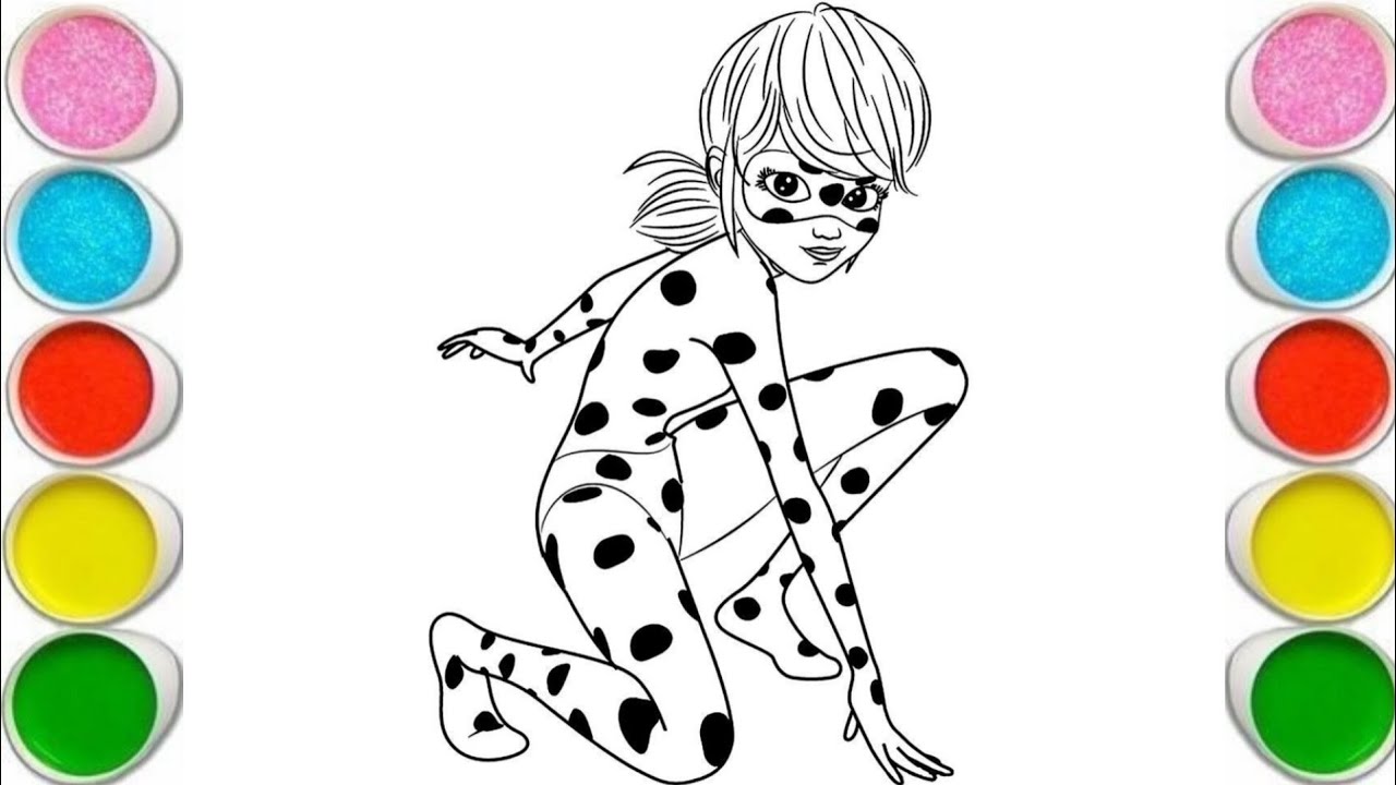 Miraculous Tales of Ladybug Drawing 🐞||Ladybug Cartoon drawing for kids ...