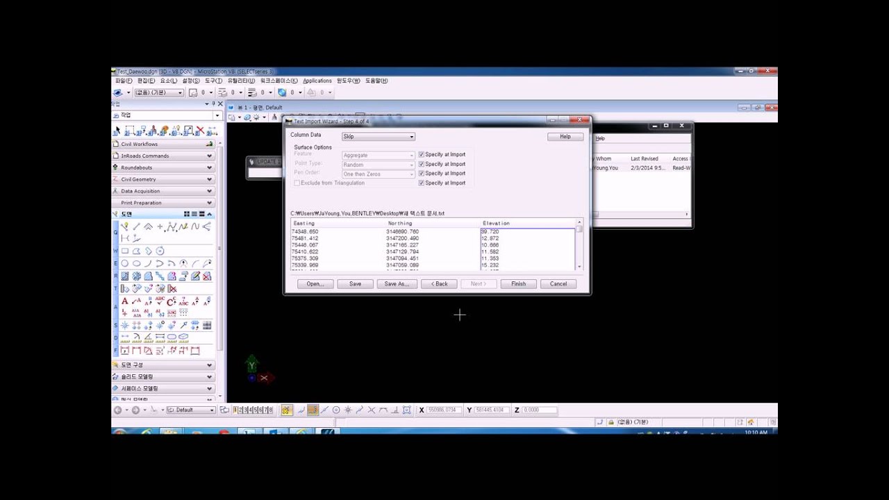 InRoads - Import 3D Surface Data - YouTube
