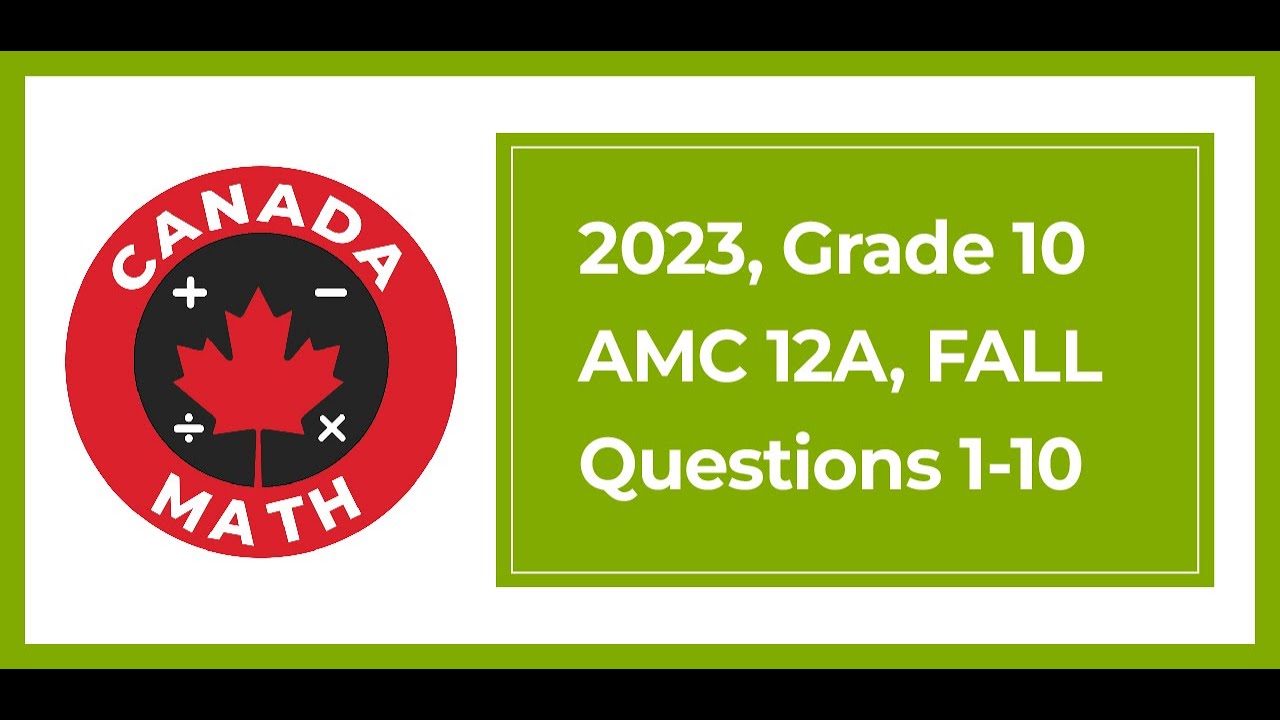1200th Video! 2023, Grade 12, AMC 12A | Questions 1-10 - YouTube