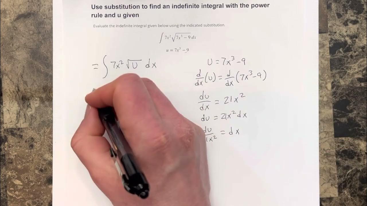 Use substitution to find an indefinite integral with the power rule and ...