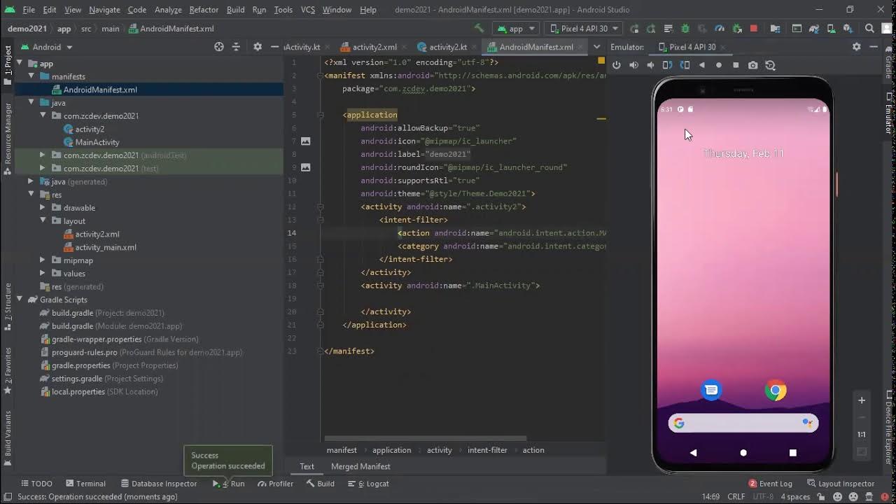 3 moving data between activities using intent bundle extras - YouTube