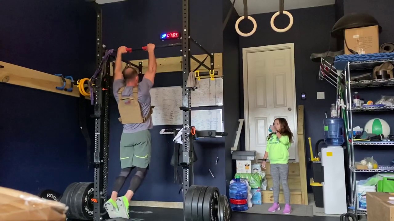Garage partner WOD emom pull-ups burpees - YouTube
