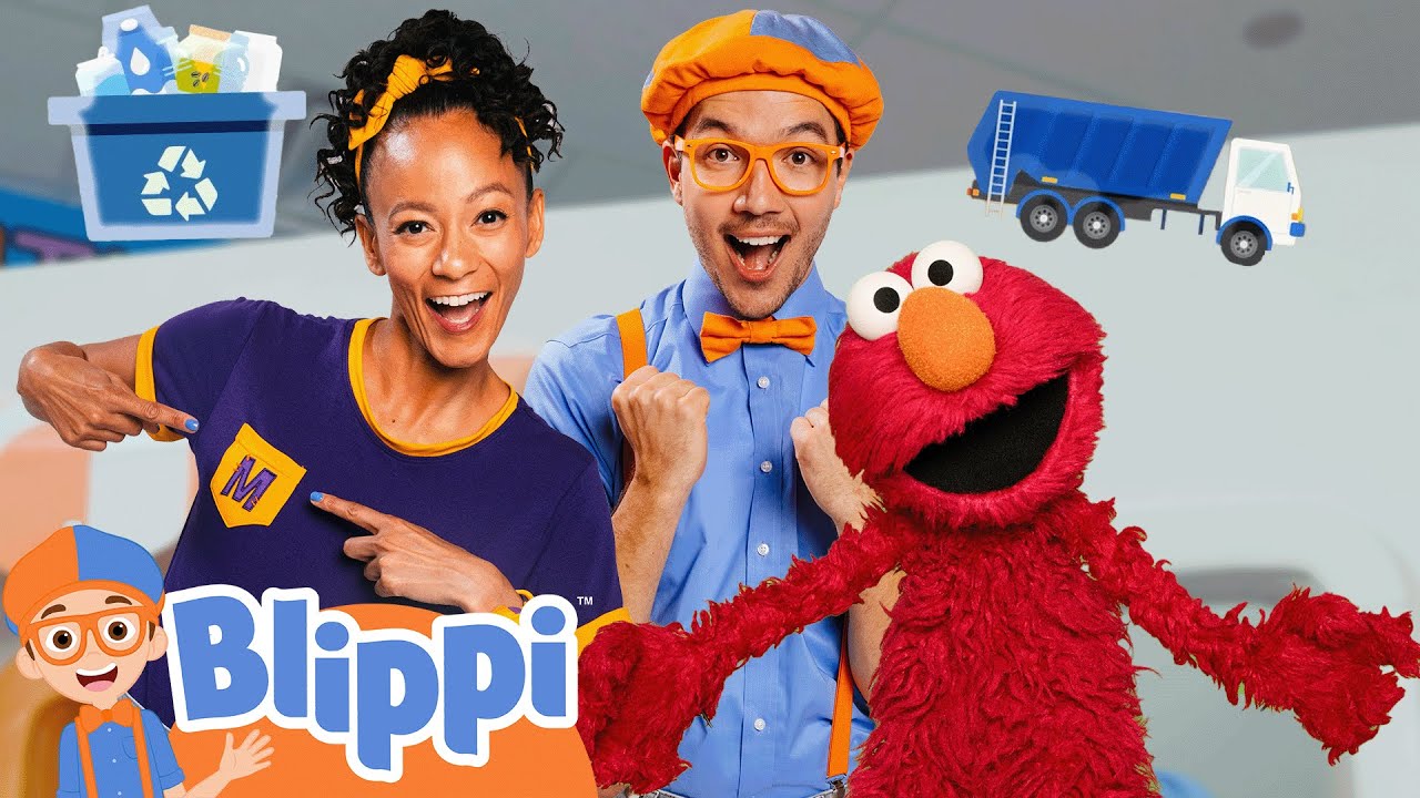 Elmo, Abby, and Meekah's Garbage Truck Adventure! ‬| Kids Happy Place ...