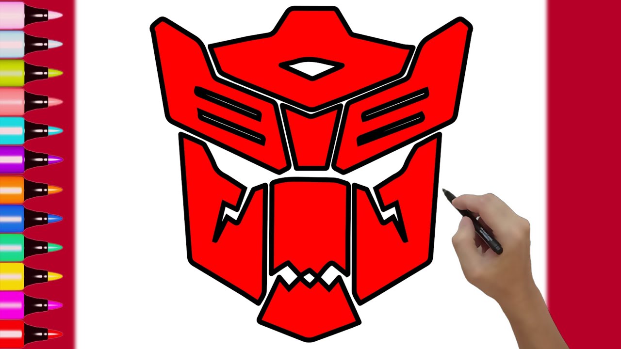 How to Draw Transformers Dinobot Logo - Drawing Autobots - YouTube
