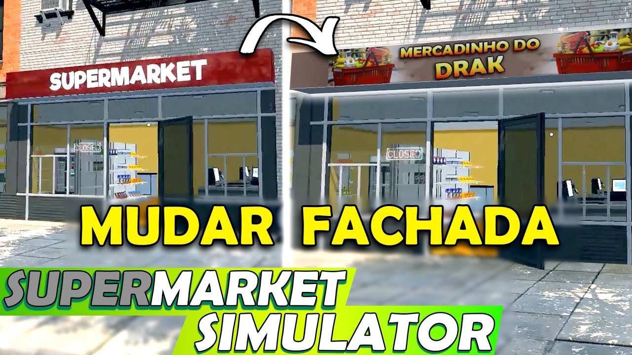 Como mudar o banner da loja no Supermarket Simulator - YouTube