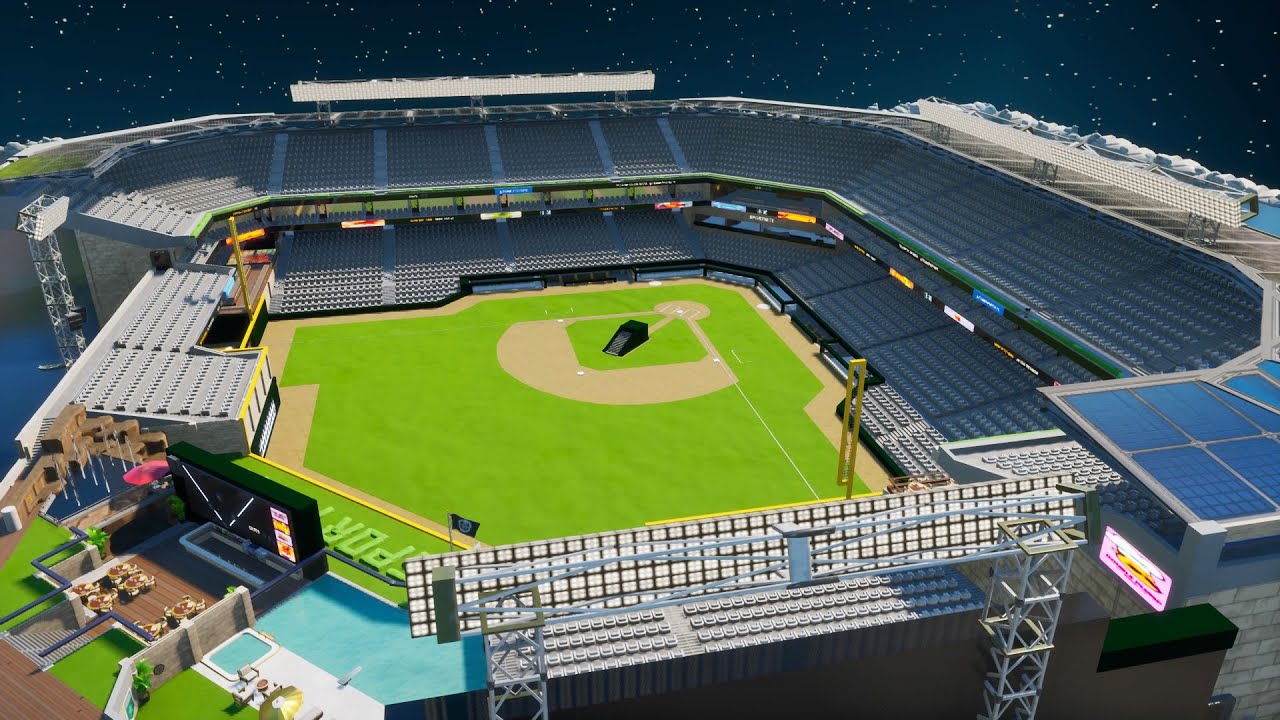 5,000+ Seat Fortnite Baseball Stadium! - YouTube