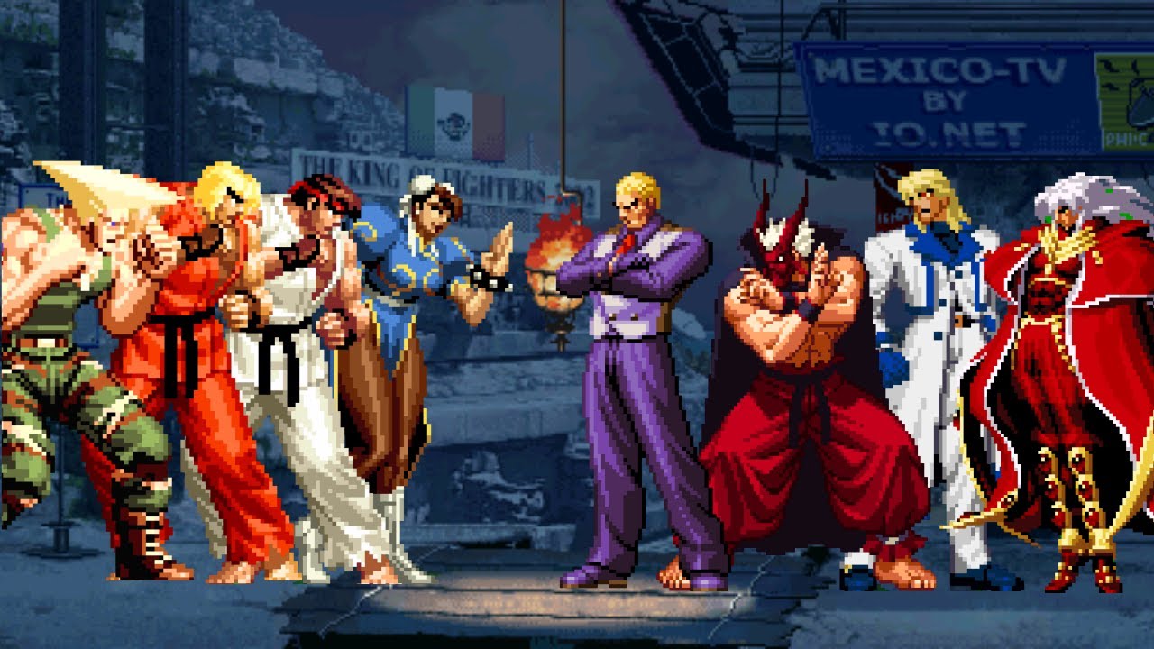 KOF vs SF Street Fighter Hero Team vs Villans Team - YouTube