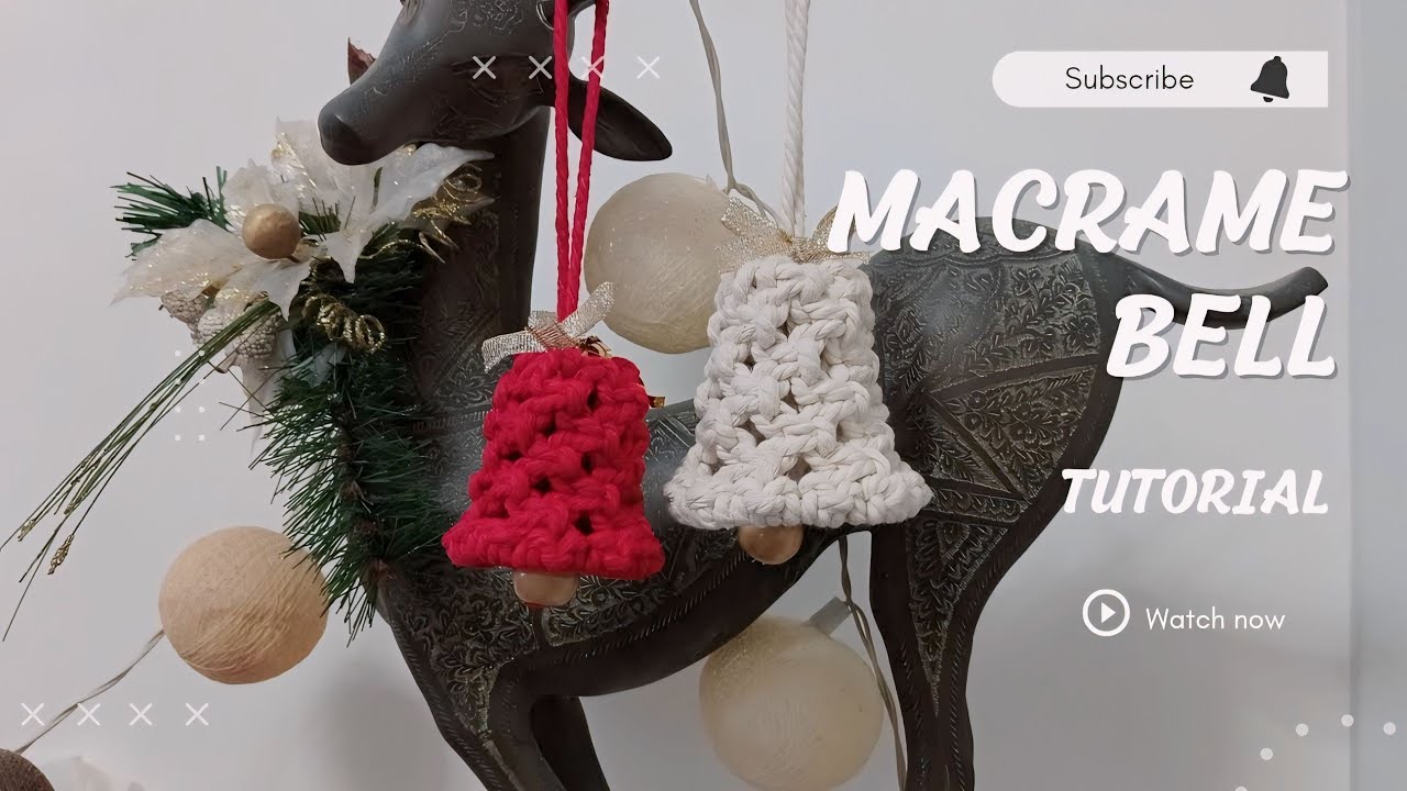 DIY | MACRAME BELL NO RING TUTORIAL | CHRISTMAS ORNAMENT DECORATION ...