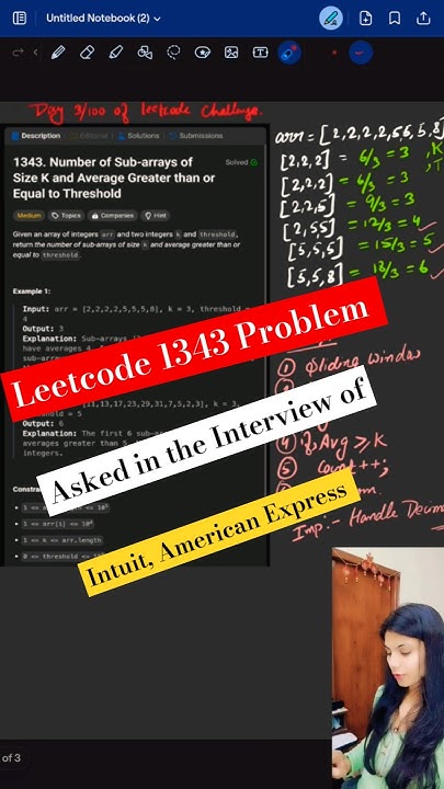 leetcode 1343 problem #leetcode #coding #programming #viralvideo #dsa #leetcode1343problem # ...