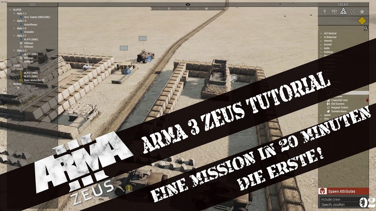 🔴 ARMA 3 ZEUS TUTORIAL 02 EINE MISSION IN 20 MINUTEN - DIE ERSTE [GERMAN] - YouTube