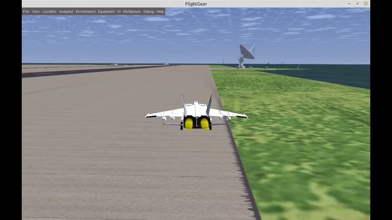 FlightGearでマウスによる操作 - YouTube