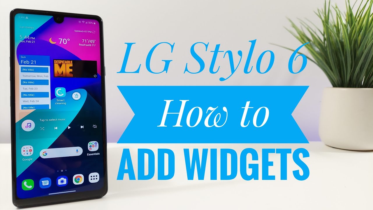 LG Stylo 6 - How to add widgets to home screen - YouTube