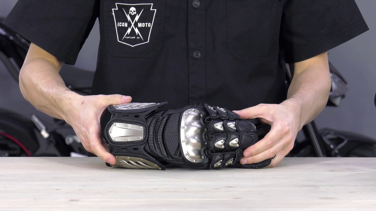 Мотоперчатки ICON TIMAX LONG - YouTube