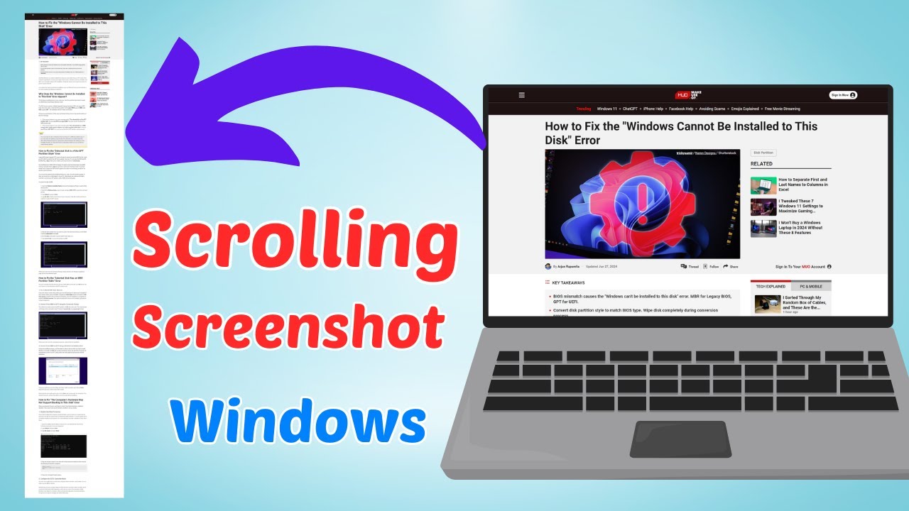 How to Take a Scrolling Screenshot in Windows | Full Page Capture Guide ...