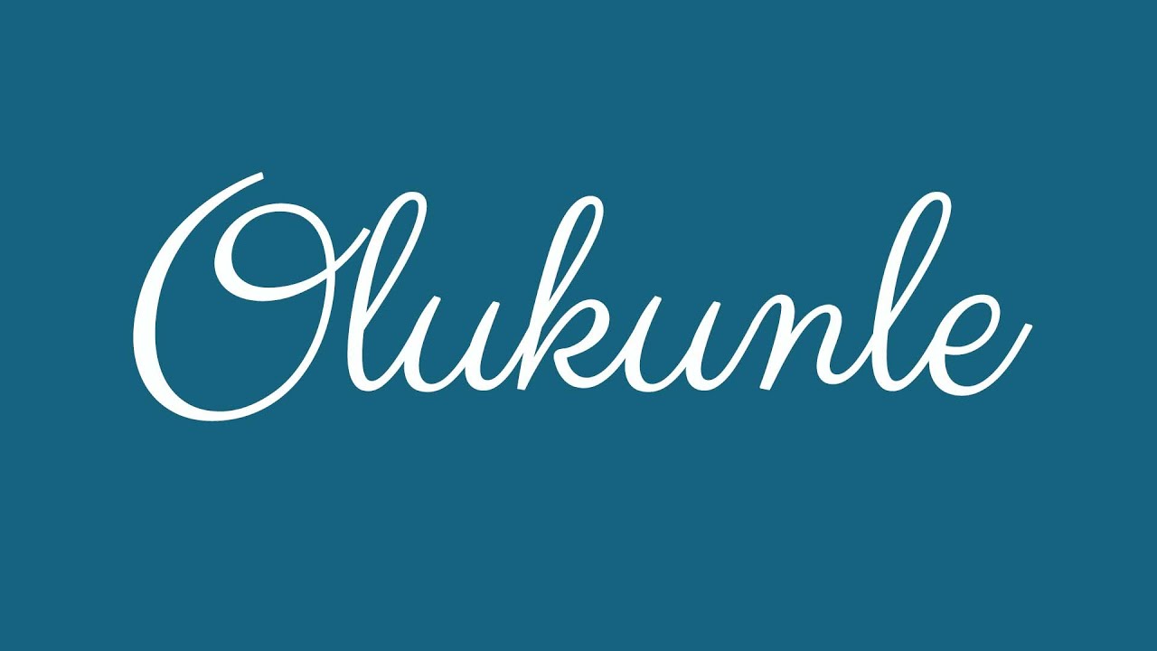 Olukunle English Cursive Handwriting Tutorial - YouTube