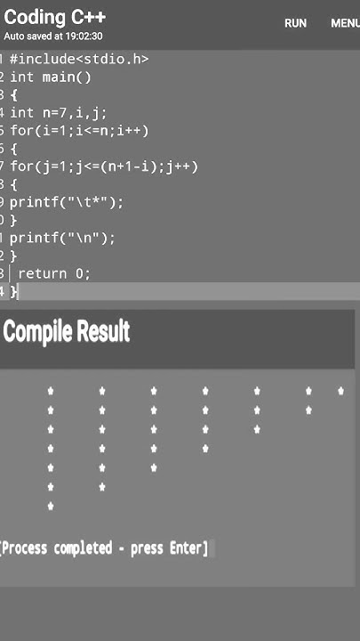 write a program to display given pattern - YouTube