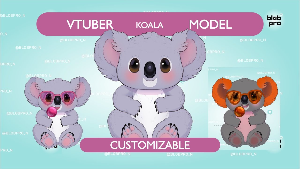[ Live2D Vtuber ShowCase ] - Customizable Koala Live2D Vtuber Model for ...