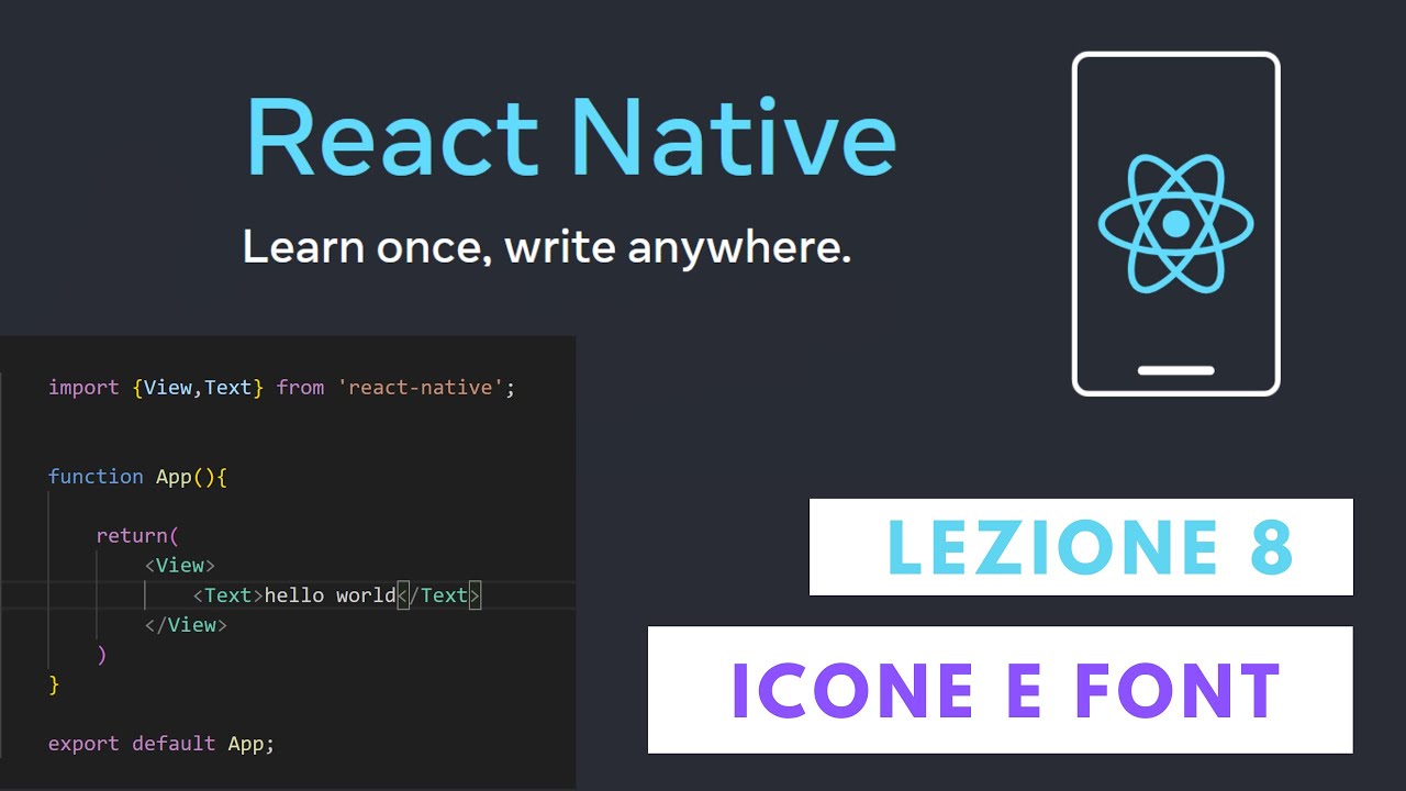 Font e Icone - React Native Tutorial 08 - YouTube