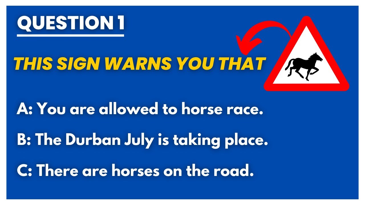 Learner's License Road Signs COMPILATION | Real Test Questions | South ...