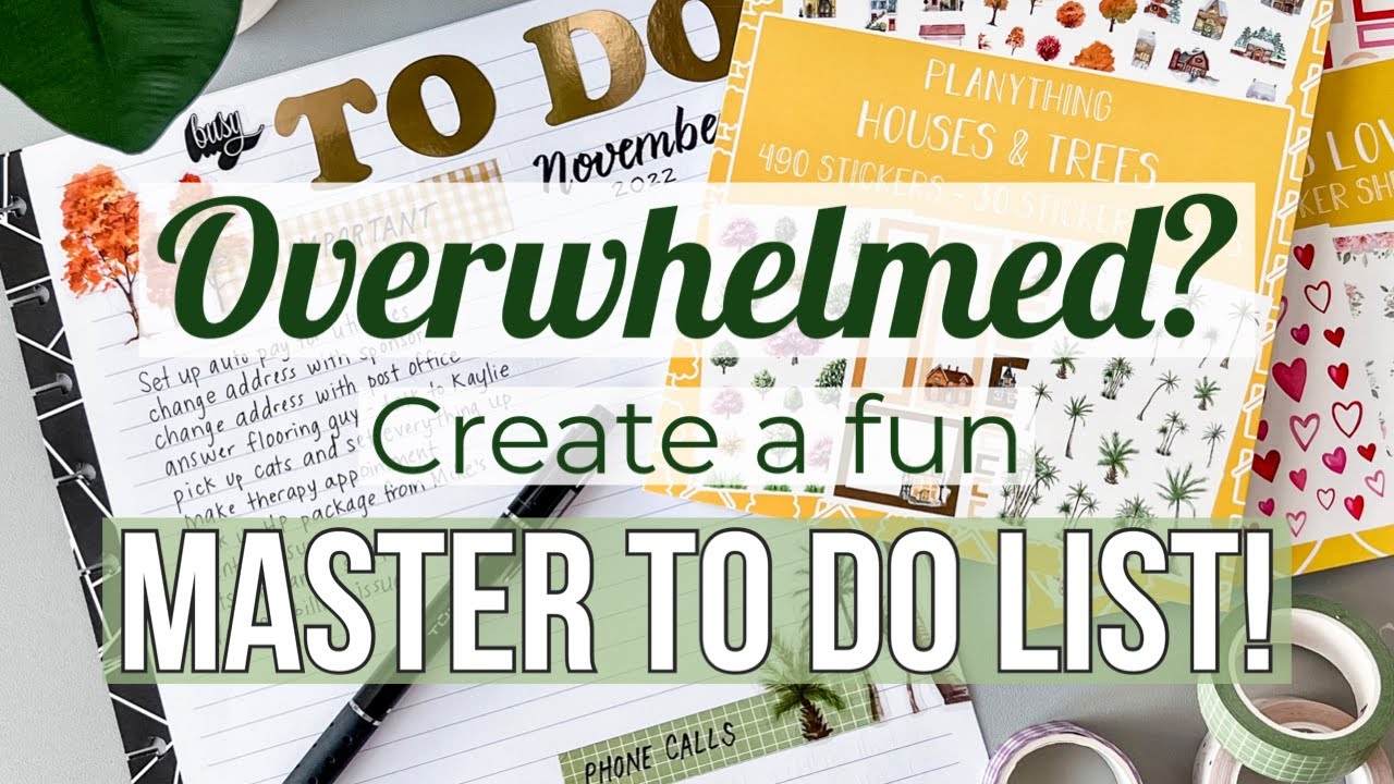 Creating a Cute Master To Do List with Categories to Get Things Done ...