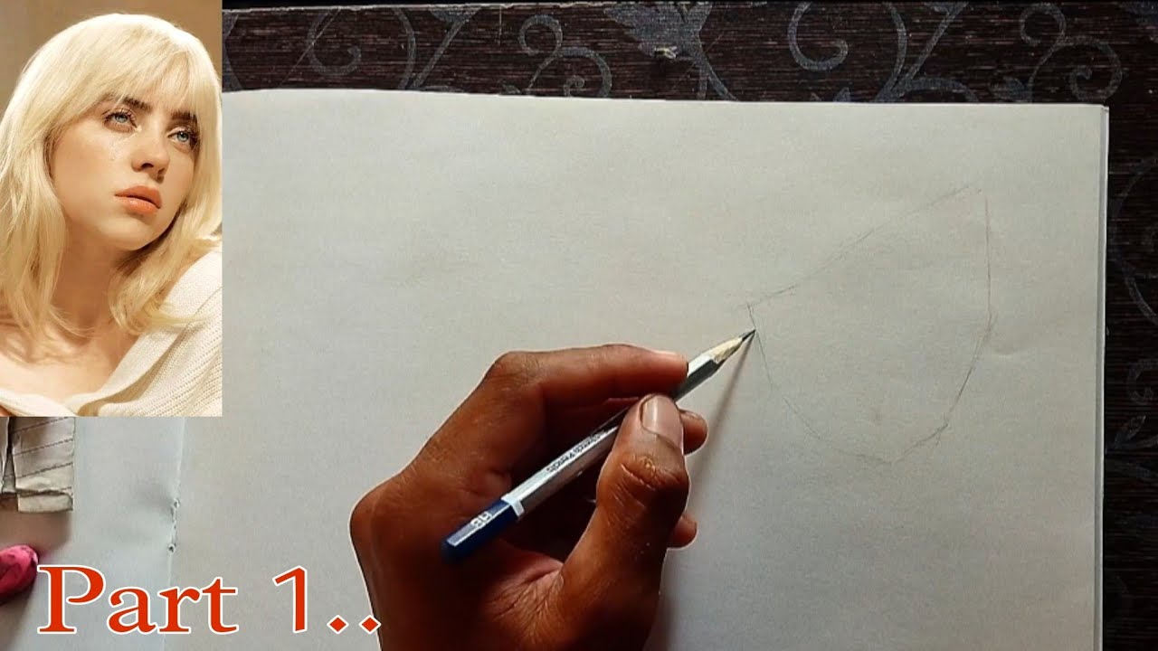 sketch Billie eilish (1) // how to draw face outline #art #sketch # ...