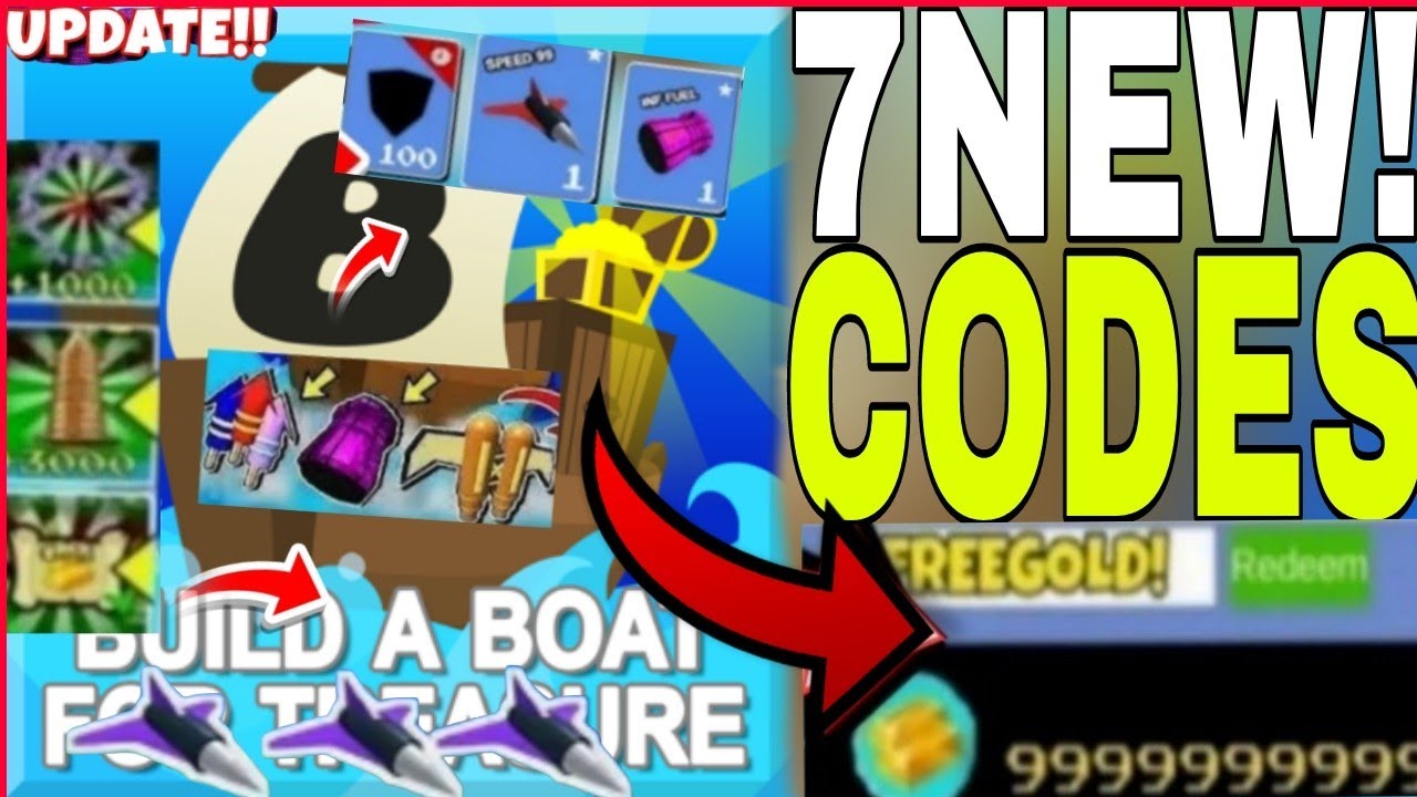 Don't Miss😯NEW UPDATE ALL SECRET WORKING CODES BUILD A BOAT FOR ...