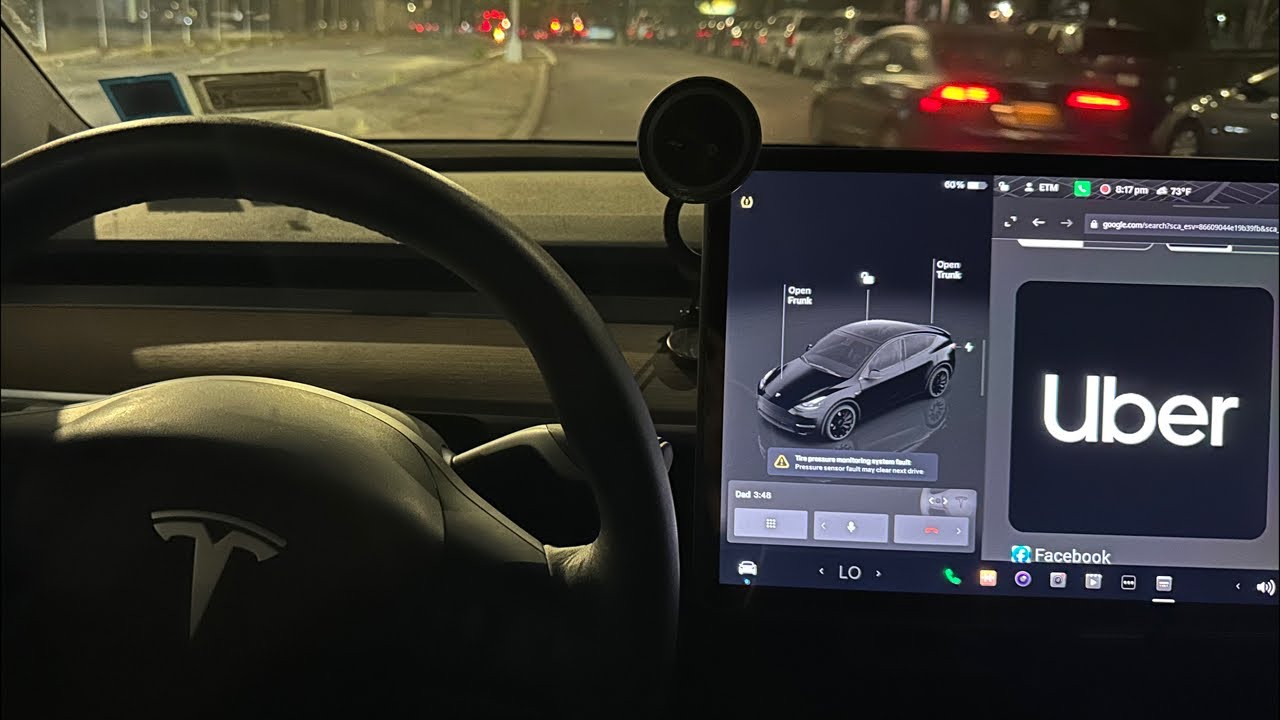 Tesla Uber driver NYC live - YouTube