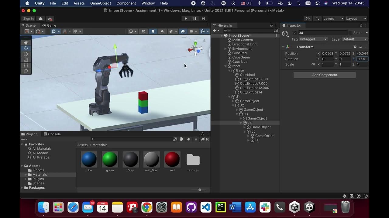 Faze4 Robotic arm simulator assignment - YouTube