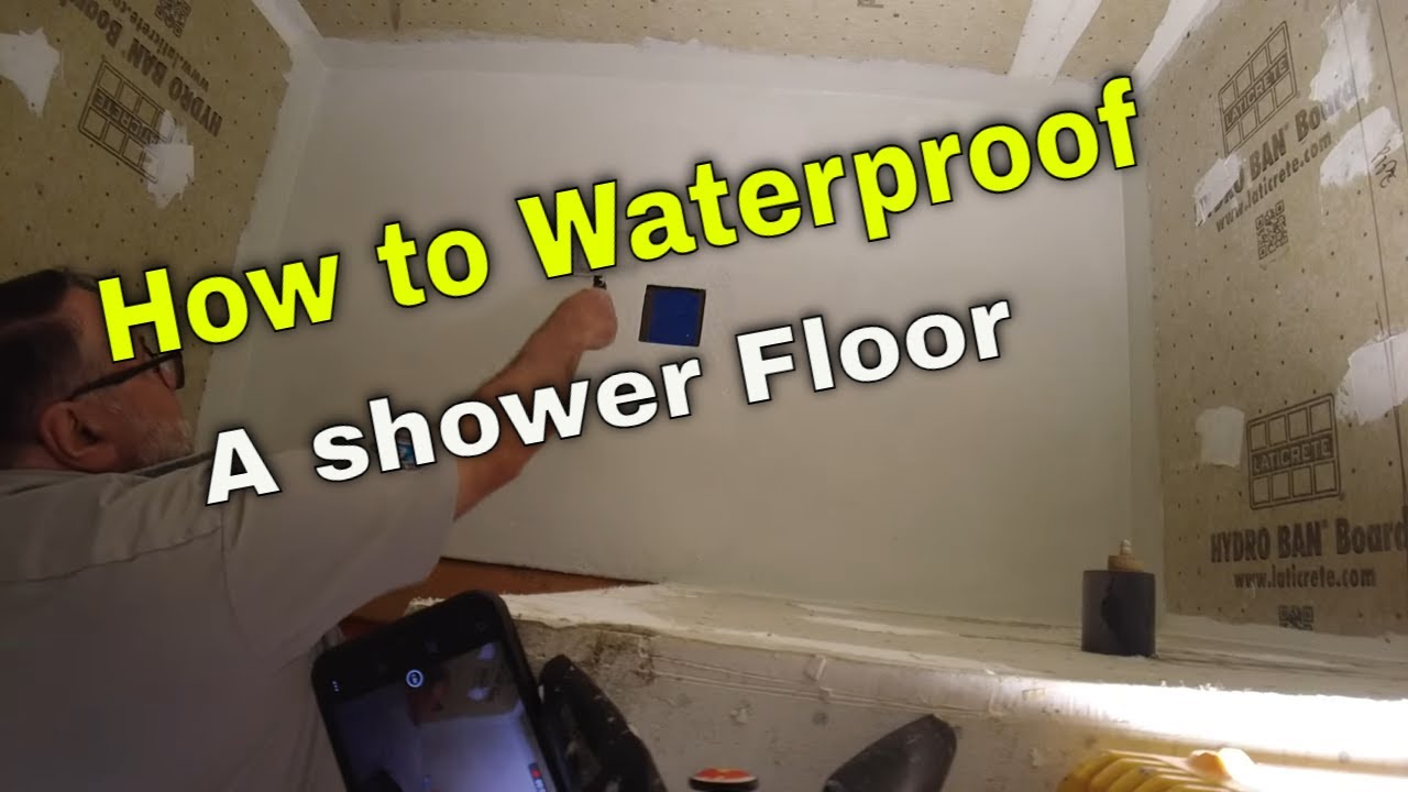 How to waterproof a shower floor. - YouTube