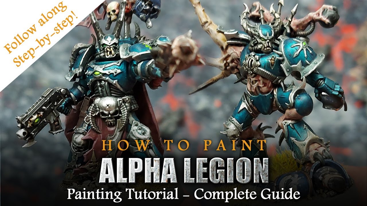 How to Paint Alpha Legion Chaos Space Marines Warhammer 40K Painting ...
