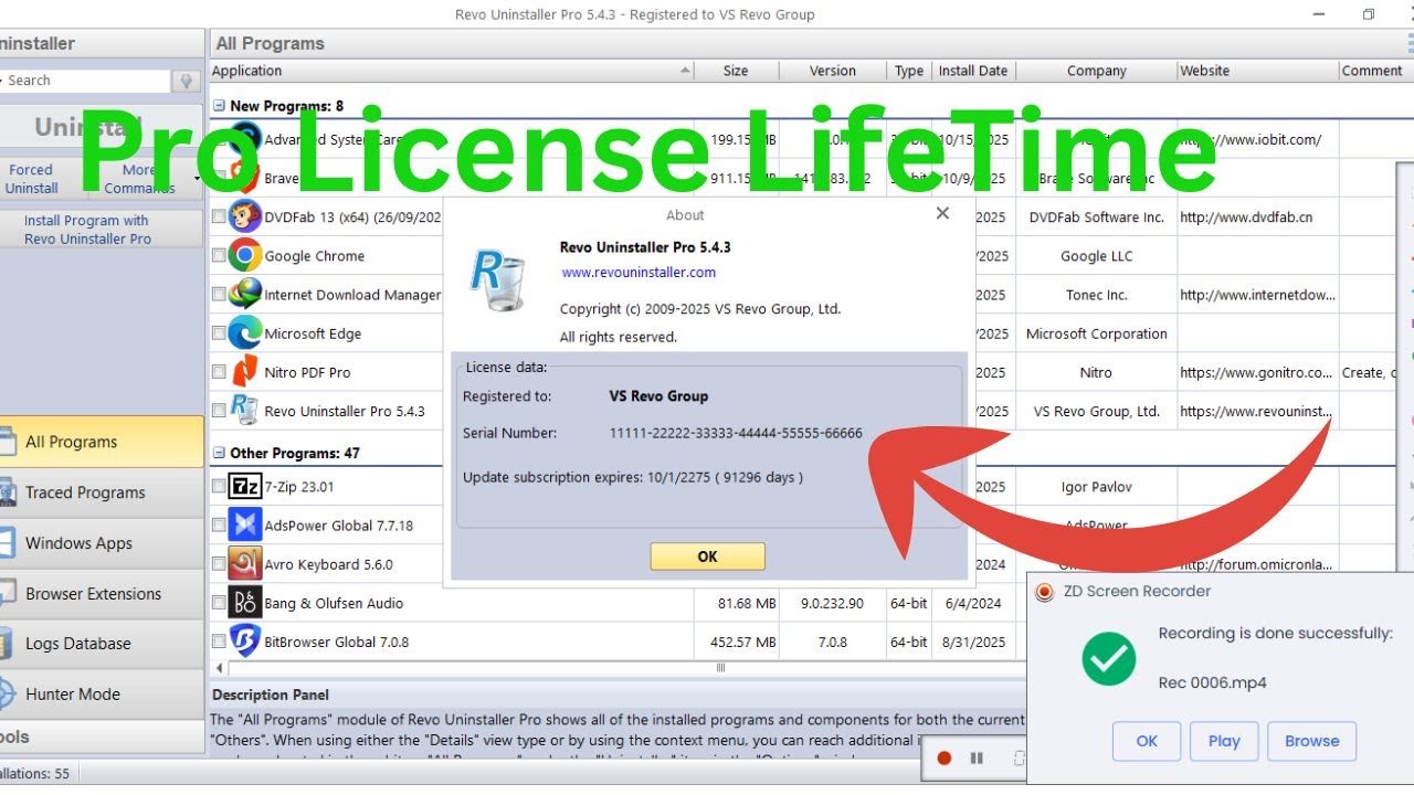 Revo Uninstaller Pro 5.4.3 Key License File 2025 - YouTube